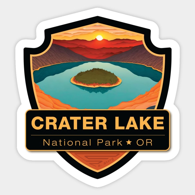 Crater Lake National Park - Crater Lake - Sticker | TeePublic