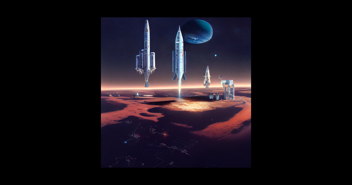 Interplanetary Spaceport - Solar System - Sticker | TeePublic