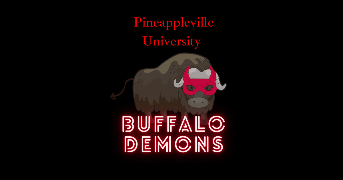 Buffalo Demons Mascot - Pineapple Pizza Podcast - Sticker | TeePublic