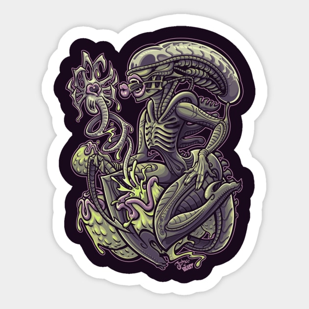 Alien Pin Up - Alien - Sticker | TeePublic