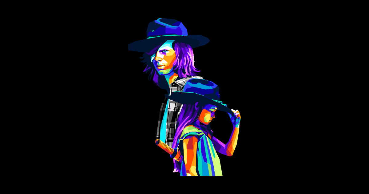 Carl & Judith Grimes WPAP Pop Art Colourful - Carl Grimes - Posters and ...