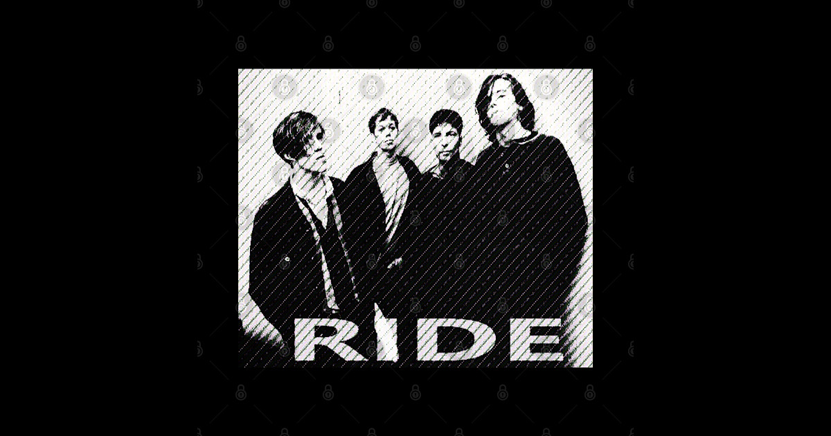 British Band Fanart Design - Ride Band - Sticker | TeePublic