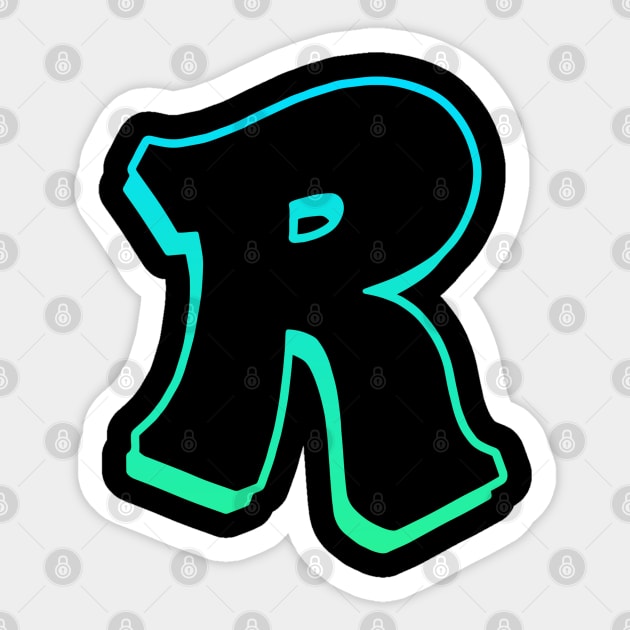 Letter R - Outline - Letter - Sticker | TeePublic