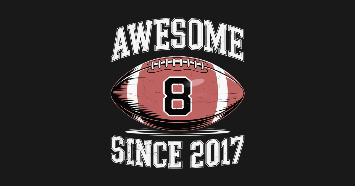 8th Birthday Football Player 8 Years Old Sports - 8th Birthday Football ...