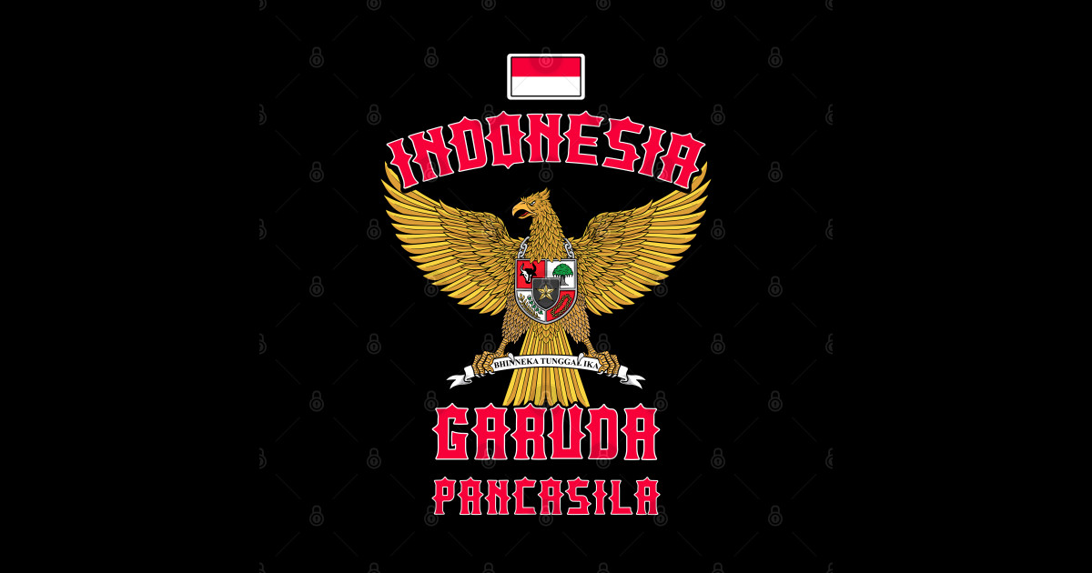 Majestic Golden Garuda Pancasila National Emblem of Indonesia Detailed ...