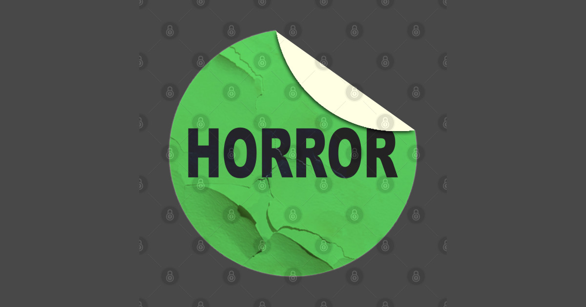 Horror VHS Rental Sticker - Small - Horror - T-Shirt | TeePublic