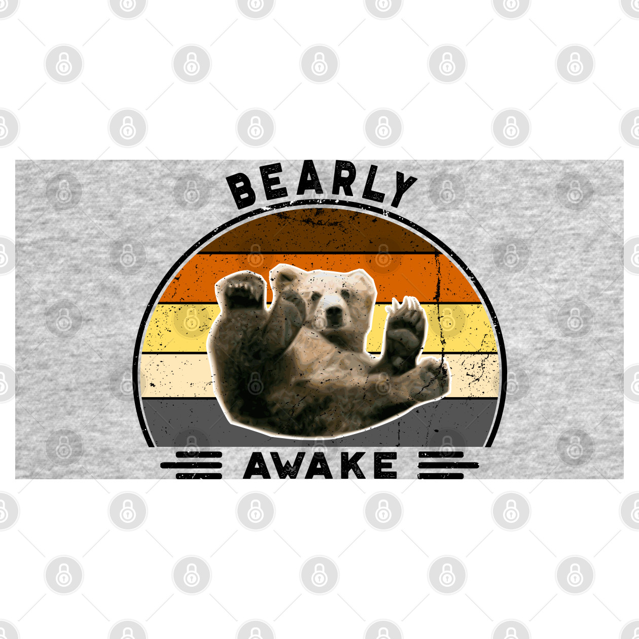 Bearly awake! Perfect Funny Pun Lazy Bears lovers Gift Idea, Distressed ...