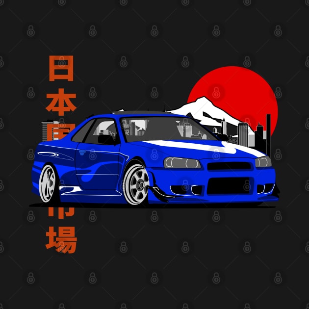 Nissan Skyline GT-R R34 JDM Legend - Nissan - T-Shirt | TeePublic