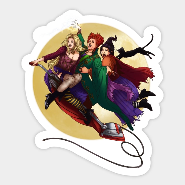 Sisters! We fly! - Hocus Pocus - Sticker | TeePublic