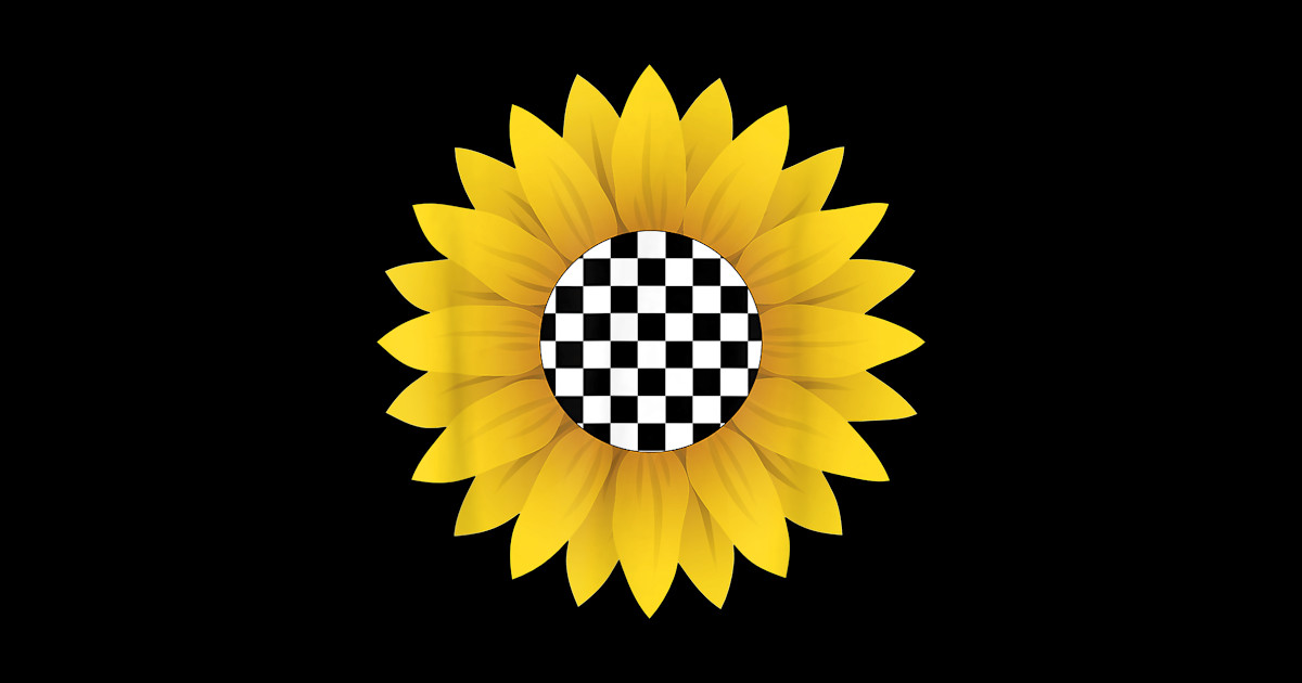 Checkered Sunflower - Checkerboard Yellow Cool Summer Flower ...