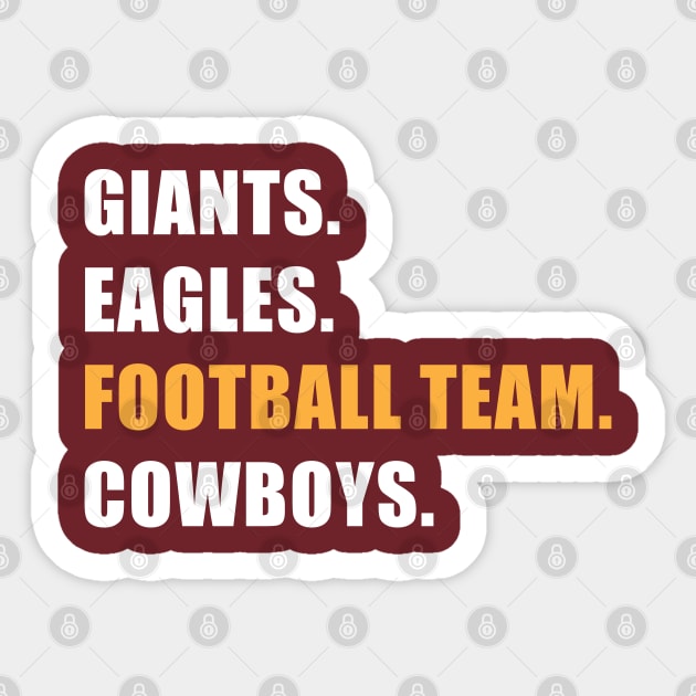 Professional Football Team - Football - Sticker | TeePublic