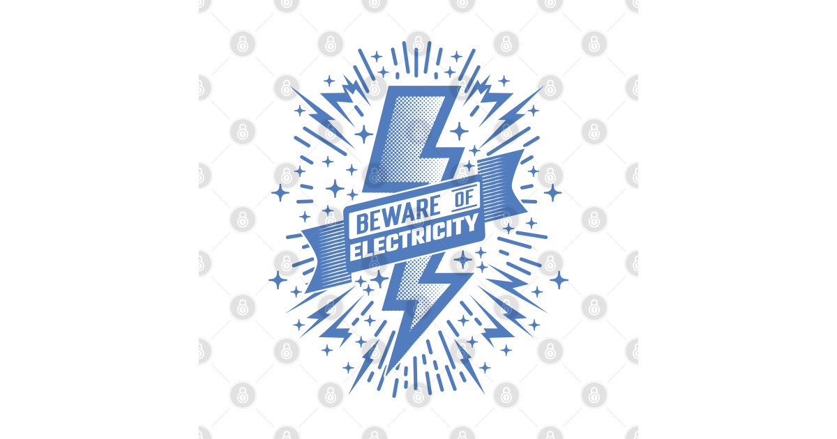 Beware Of Electricity Retro Vintage v3 - Beware Of Electricity - T-Shirt | TeePublic