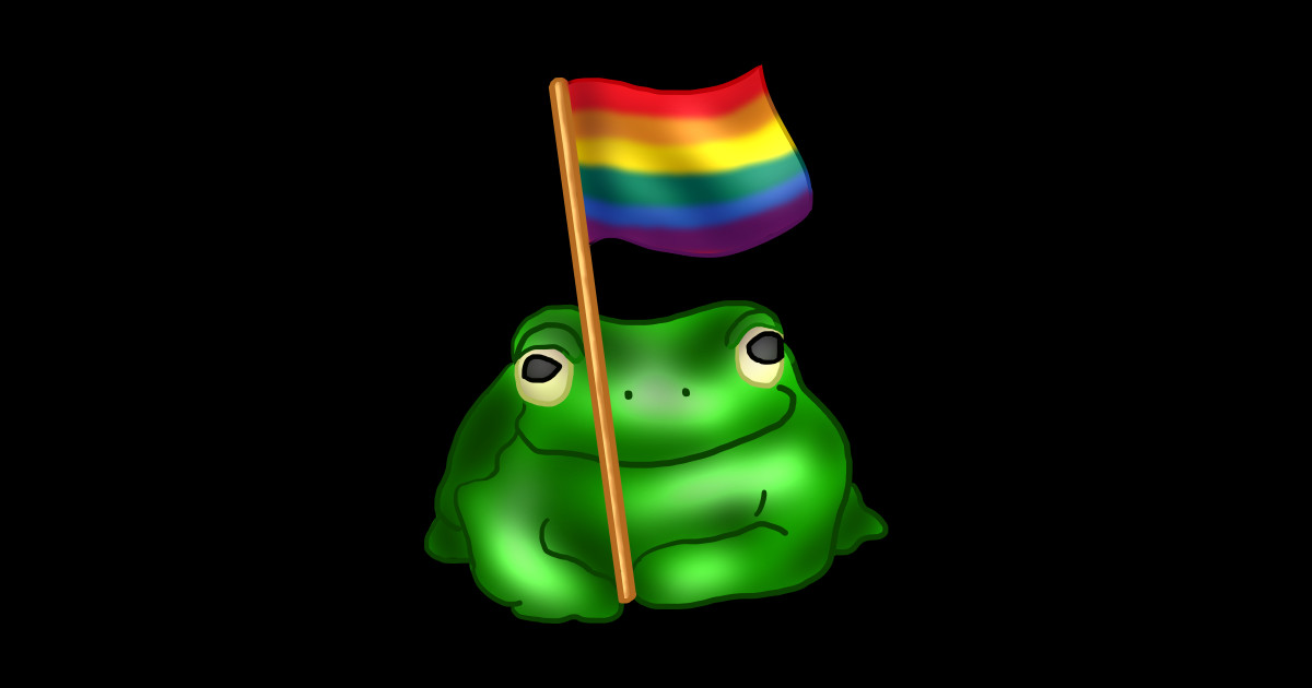 Rainbow LGBTQ Frog - Lgbt - Sticker | TeePublic