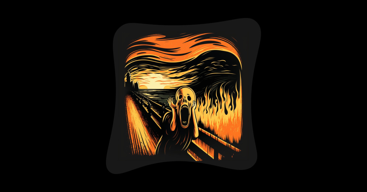 Handsome illustration of The Scream by Edvard Munch - The Scream - Pin ...