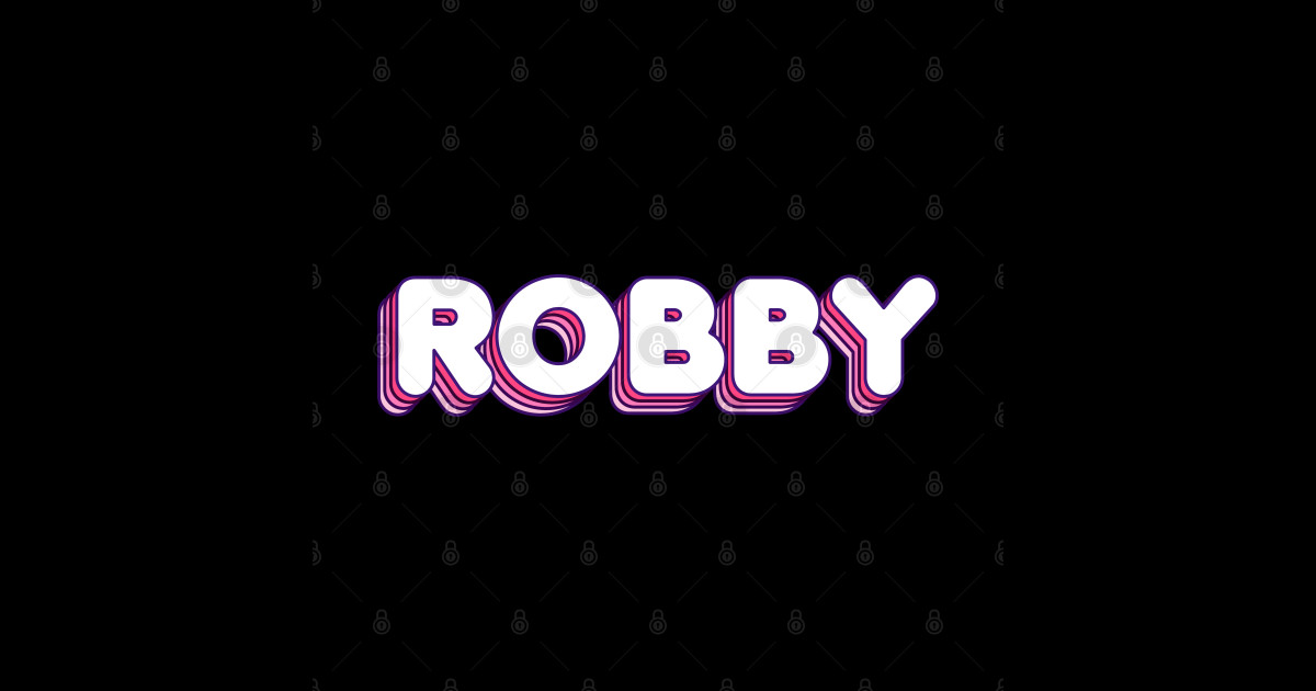 Pink Layers Robby Name Label - Pink Layers Robby Name Label - Sticker ...