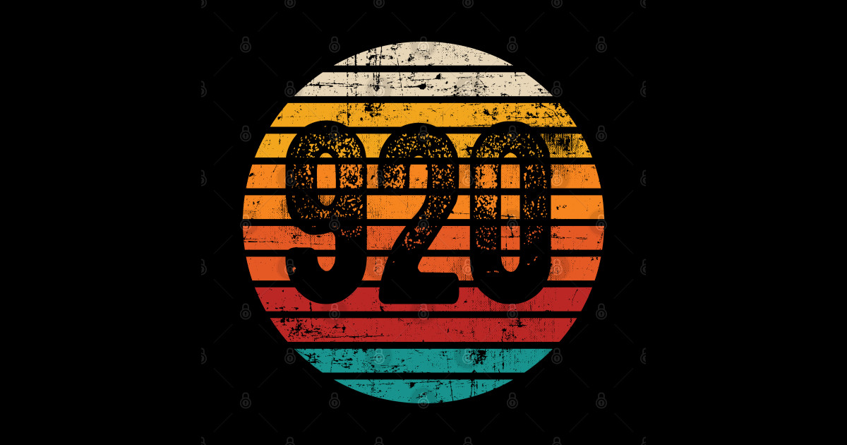 Distressed Vintage Sunset 920 Area Code - 920 Area Code - Sticker ...