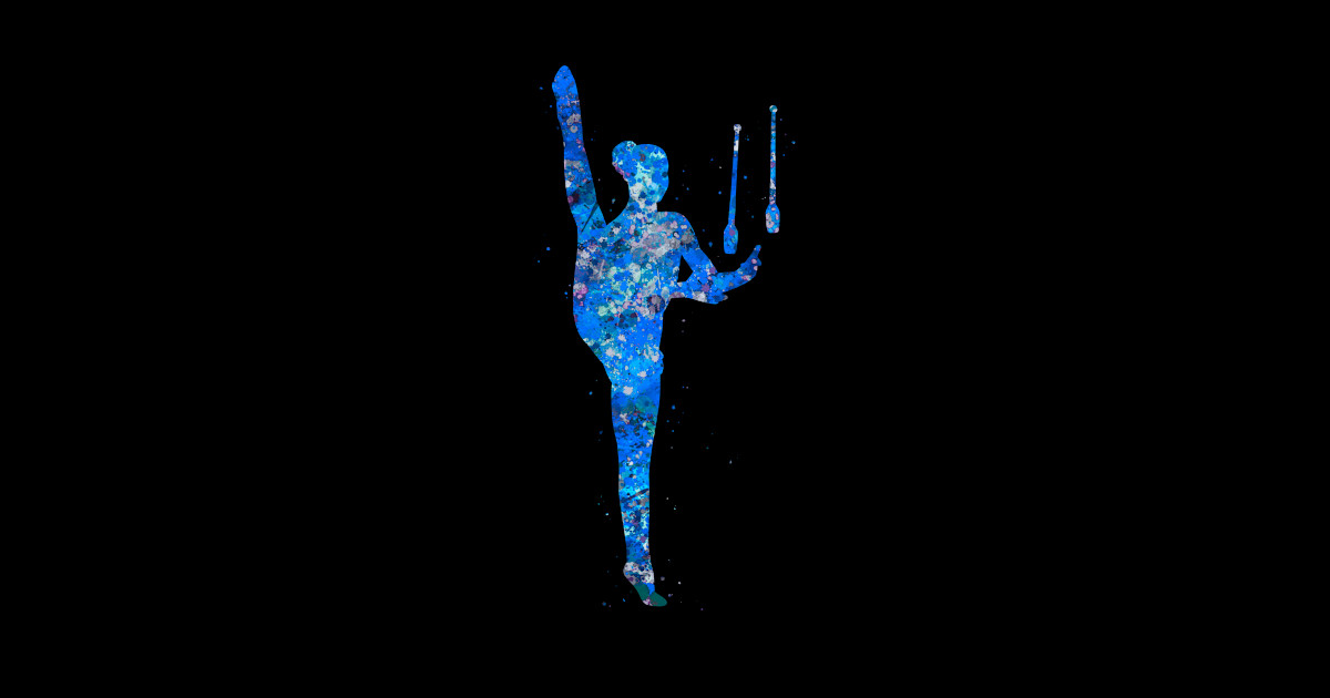 Rhythmic gymnastics juggling blue - Rhythmic Gymnastics - Sticker ...