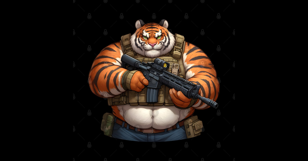 Tactical Tiger - Tiger - Posters and Art Prints | TeePublic