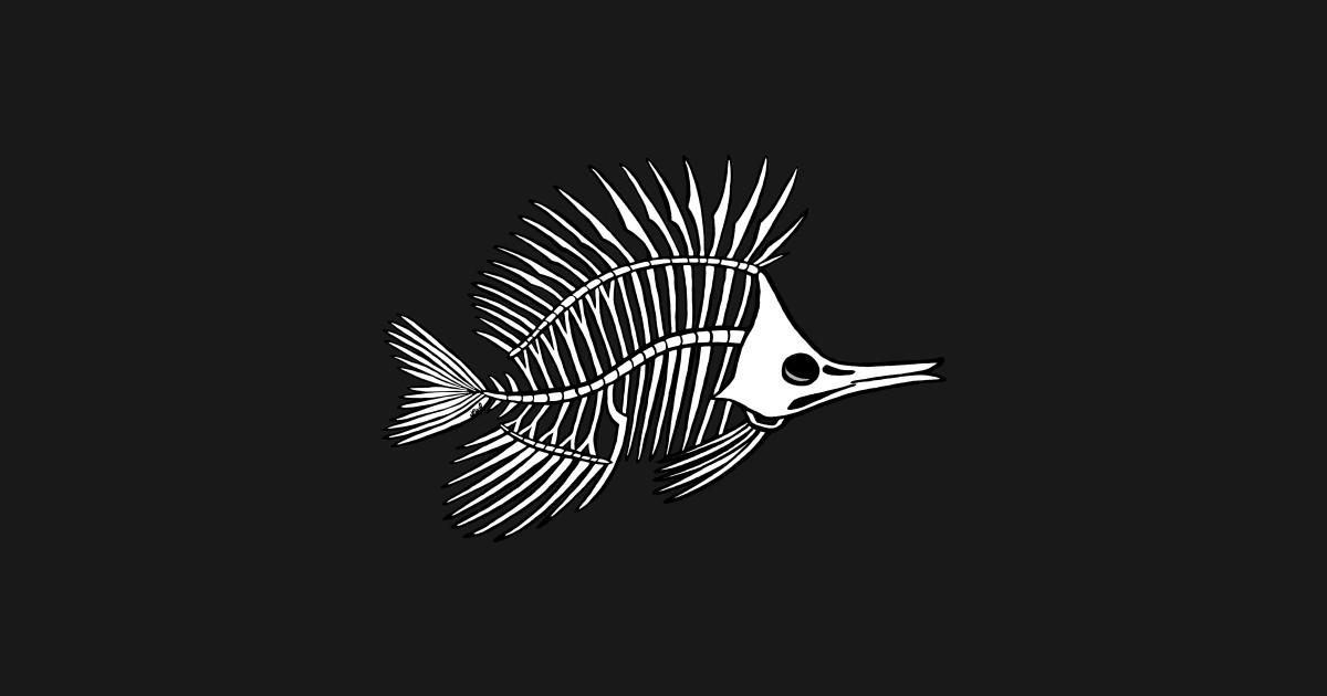 Butterfly Fish Skeleton - Fish Skeleton - T-Shirt | TeePublic