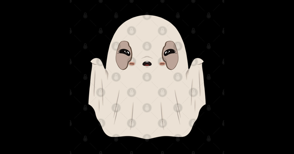 Little ghost boo ! - Cute Ghost Halloween - Sticker | TeePublic