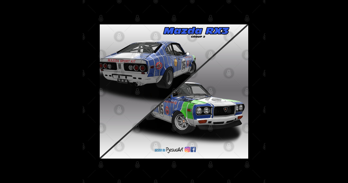 Mazda RX3 Group 2 - Rx3 - Sticker | TeePublic