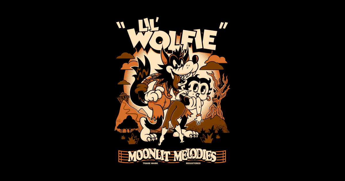 Lil Wolfie - Vintage Cartoon Wolfman - Creepy Cute Halloween - Werewolf ...