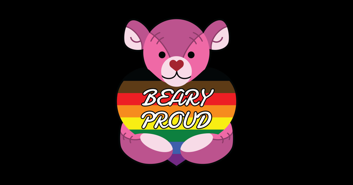 Beary Proud - Pink - Pride - Sticker | TeePublic
