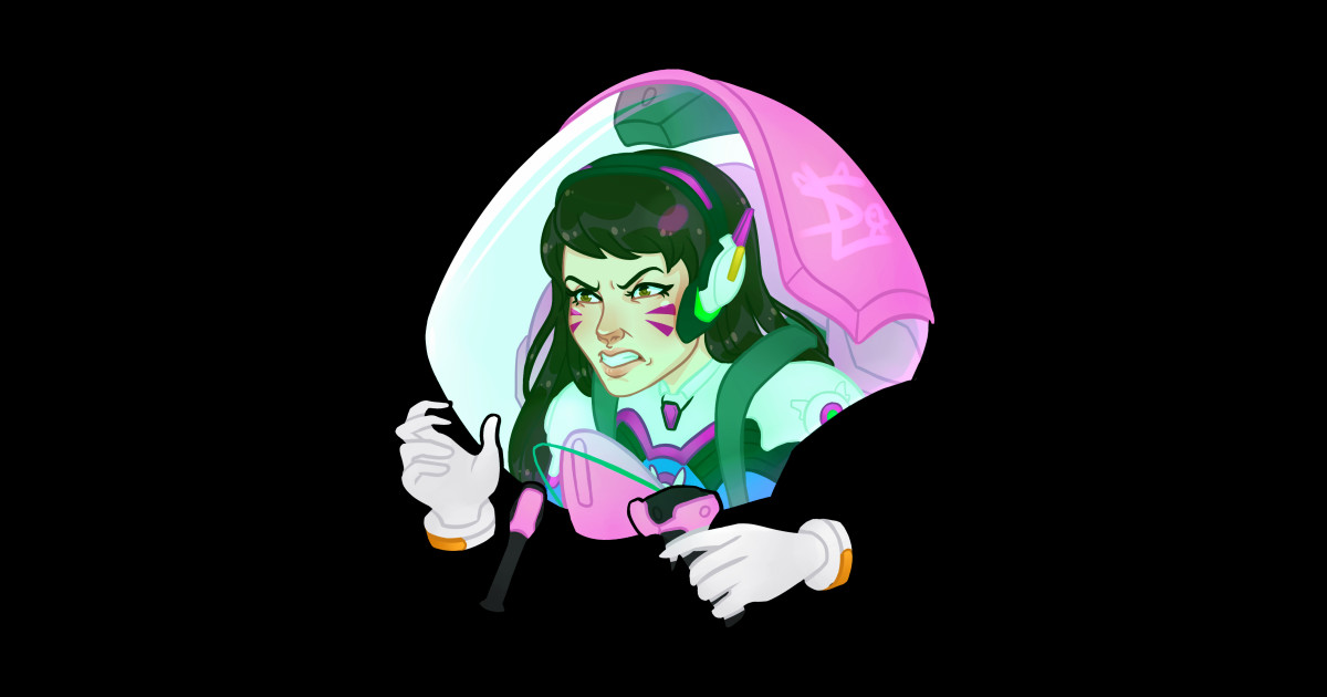 Angry D.Va - Overwatch - Sticker | TeePublic
