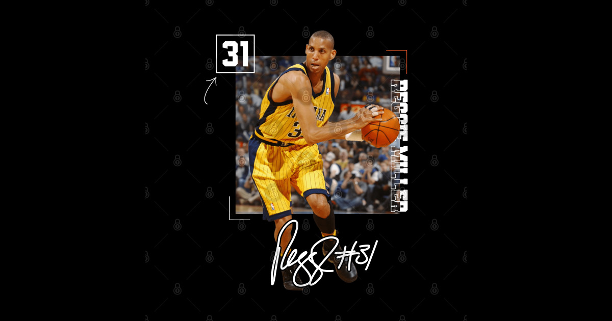 Reggie Miller Choke Sign Basketball Legend Signature Vintage Retro 80s ...