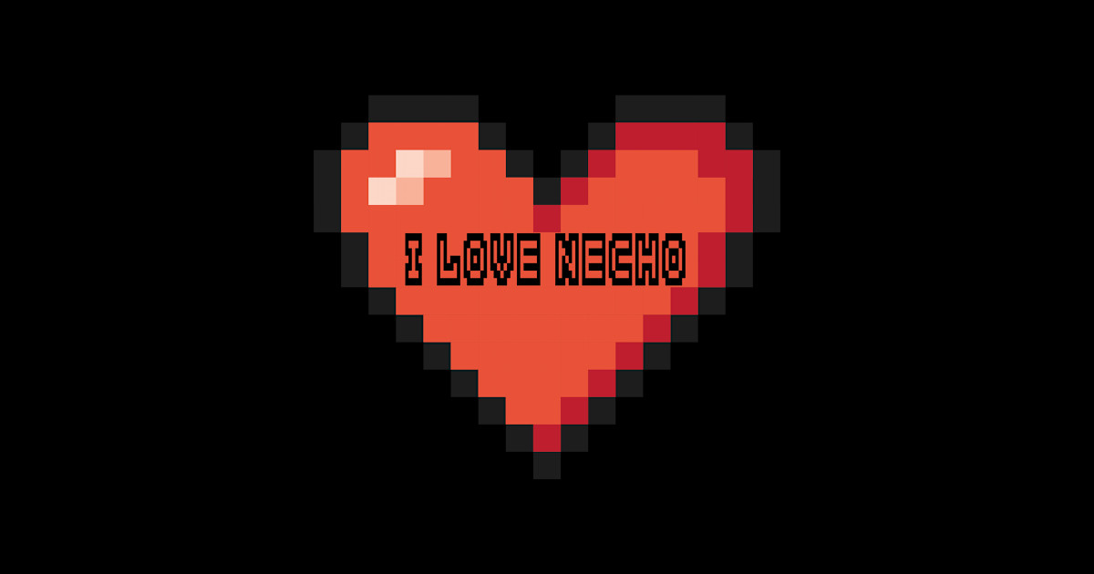 I Love Necho Pixel Art - I Love Necho - Sticker | TeePublic