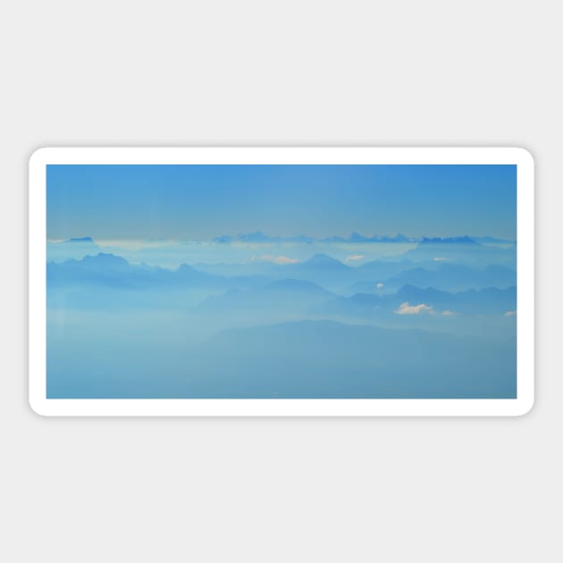 Swiss Alps. - Aerial - Sticker | TeePublic