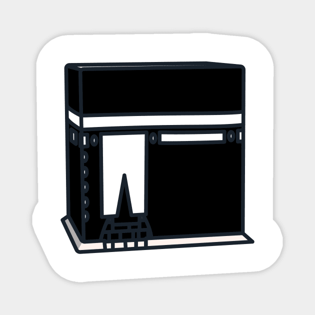 Holy Kaaba Front View Sticker design vector illustration. Islamic ...