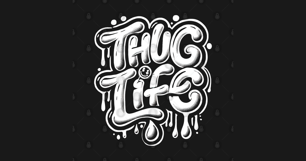 Thug Life | Bubble Lettering | Dripping Graffiti - Thug Life Graffiti ...