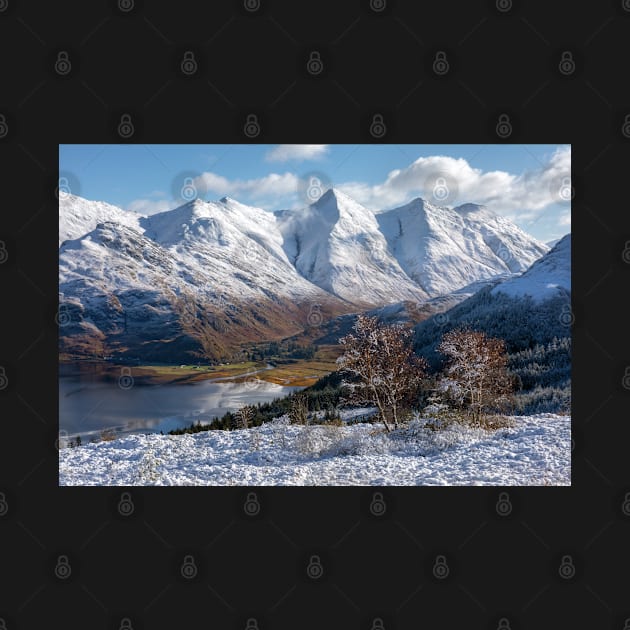 Five Sisters of Kintail, Snow Scene, Mam Ratagan, Scotland - Five ...