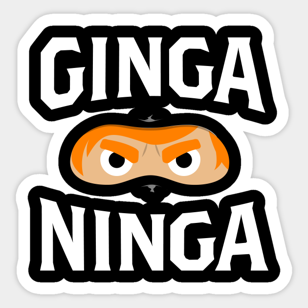 Ginga Ninja – Redhead Ginger Ninja - Ginger Hair - Sticker | TeePublic