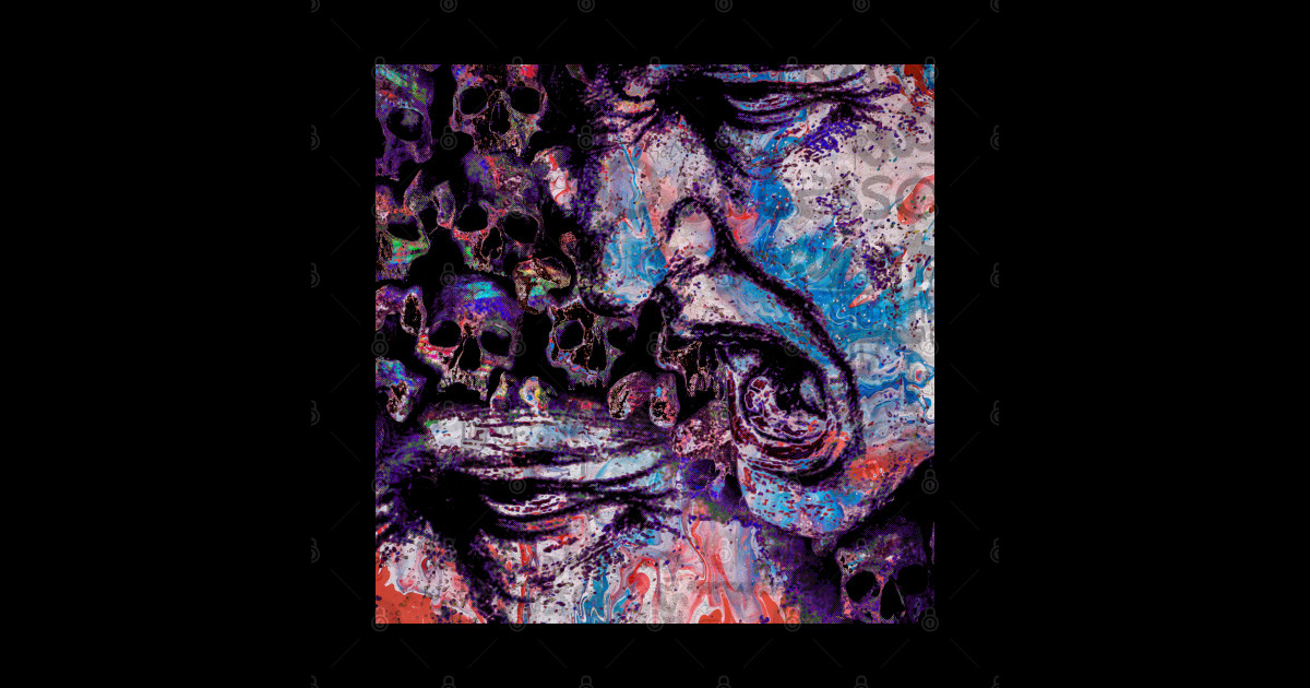 Panic Attack // Glitch Art - Panic Attack - Sticker | TeePublic