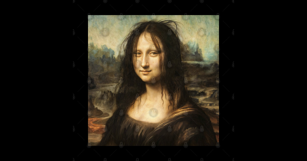 Monday Mona - Mona Lisa - Sticker | TeePublic