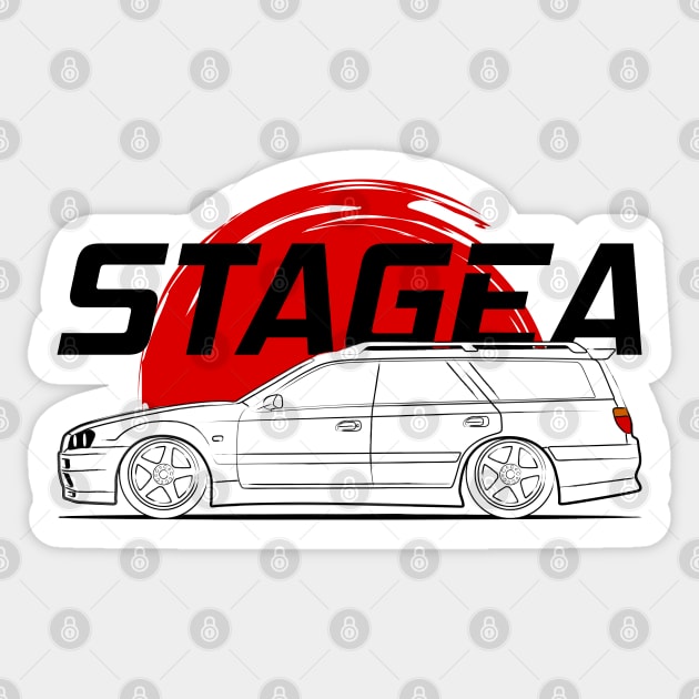 JDM Stagea Station Wagon Racing - Stagea - Sticker | TeePublic