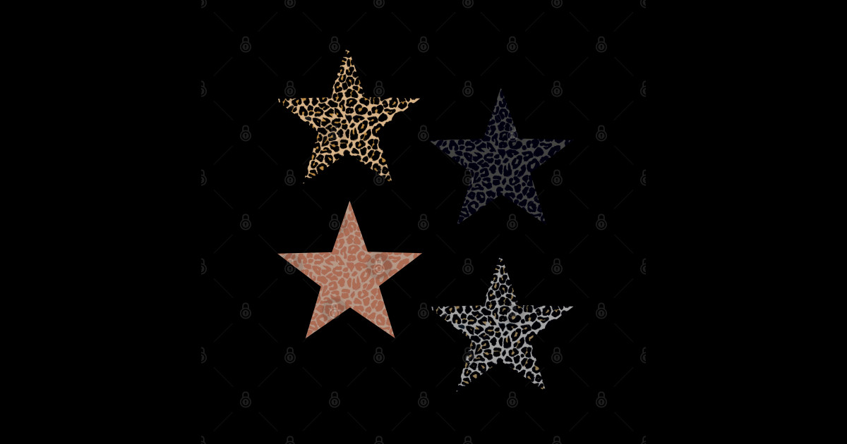 Leopard Print Stars Pack - Leopard - Sticker | TeePublic