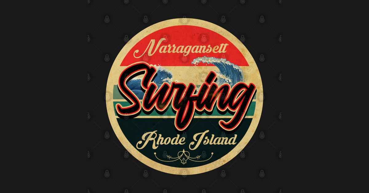 Narragansett, Rhode Island Surf - Surfing Gift - T-Shirt | TeePublic