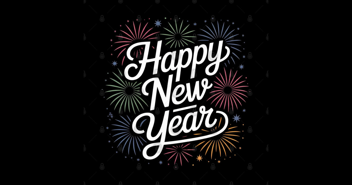 Happy New Year Party Supplies 2026 Family Matching Fireworks - Happy ...