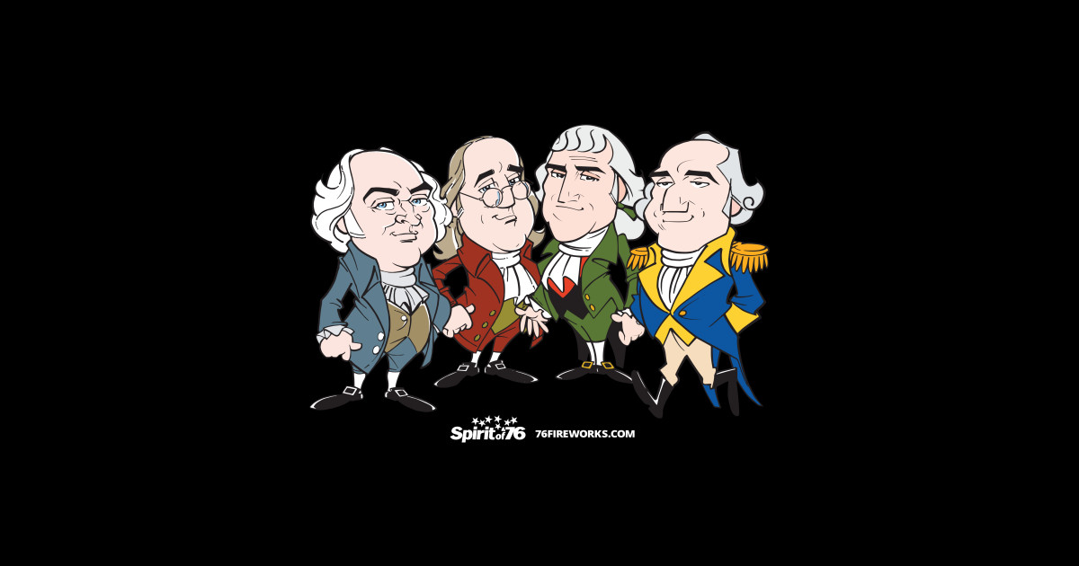 Founding Fathers - Fireworks - Sticker | TeePublic