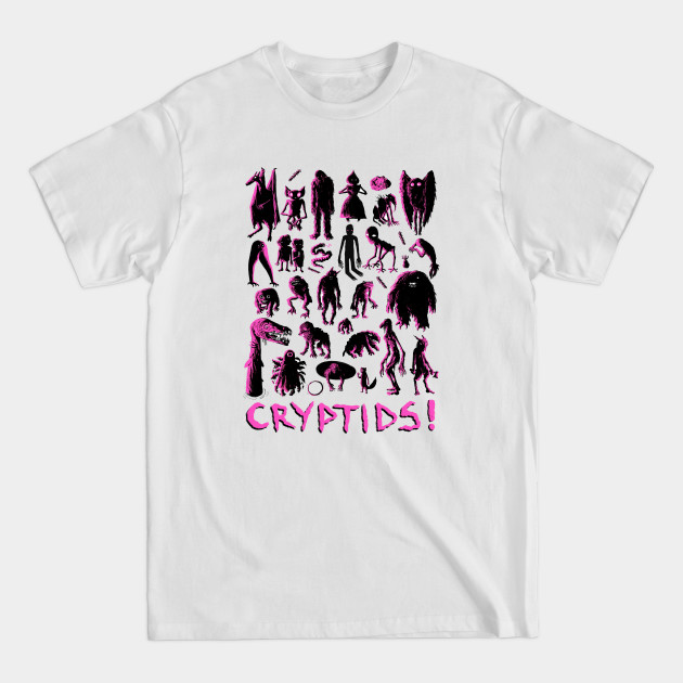 Know Your Cryptids! - Cryptids - T-Shirt Designed & Sold By BraRoberts