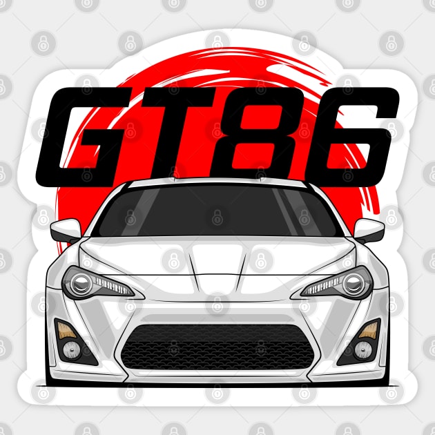 Front White GT86 MK1 Pre JDM - Gt86 - Sticker | TeePublic