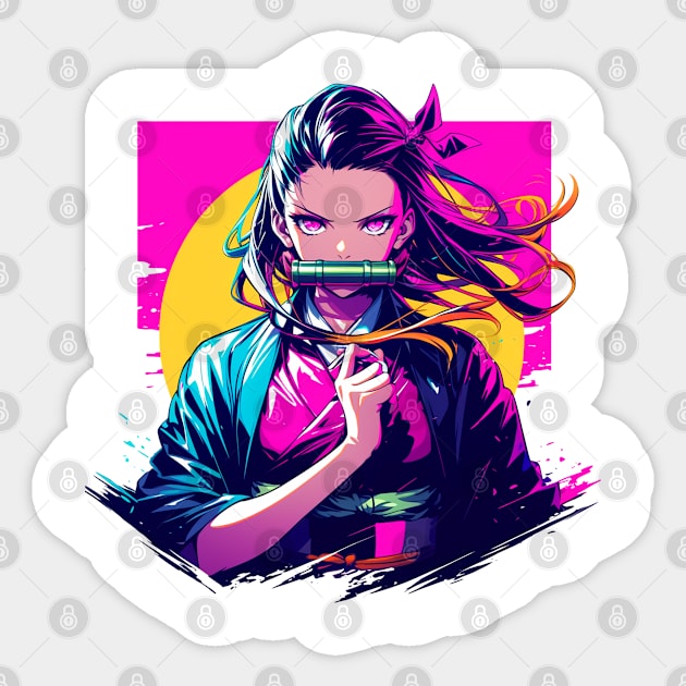 kamado nezuko - kimetsu no yaiba - Kimetsu No Yaiba - Sticker | TeePublic
