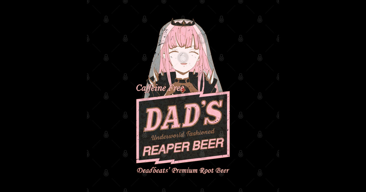 Dad's Reaper Beer - Anime - Magnet | TeePublic