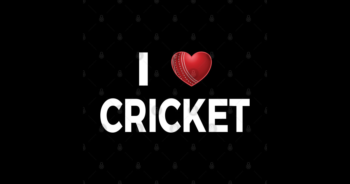 I Love Cricket - Cricket Lovers - Sticker | TeePublic