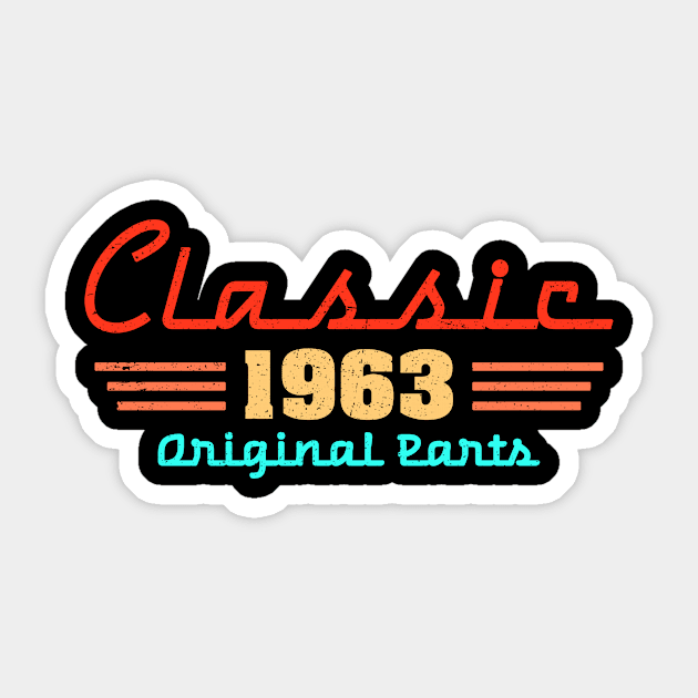 60 Year Old Vintage Classic Car 1963 60th Birthday T-Shirt ltsp ...