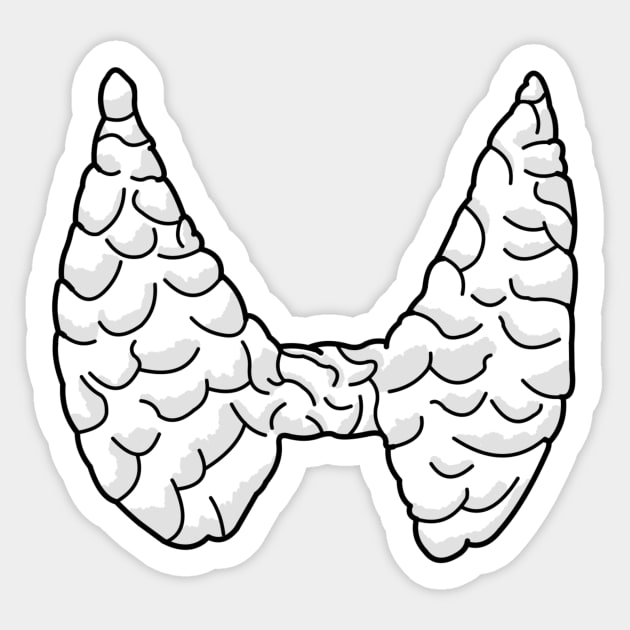 Thyroid Line Art Large - Thyroid - Sticker | TeePublic