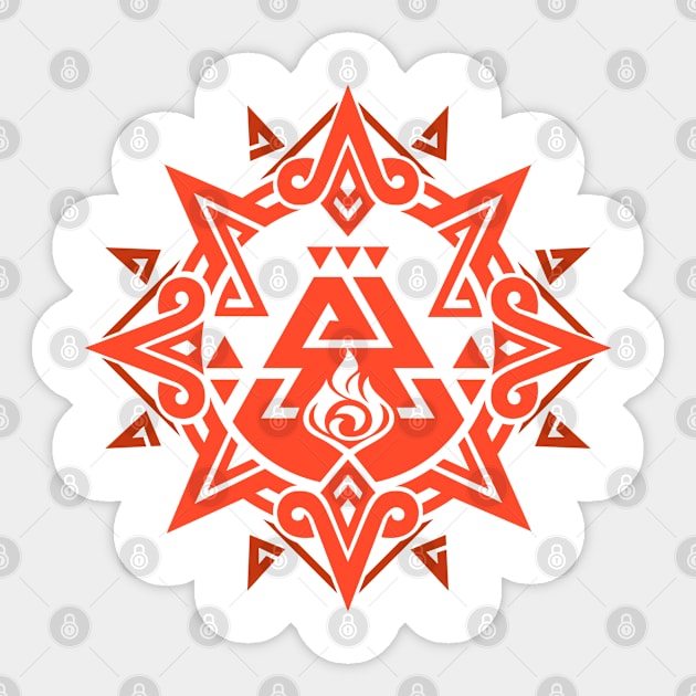 Genshin Impact Natlan Emblem - Genshin Impact - Sticker | TeePublic